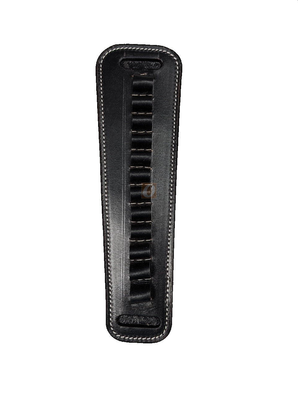 Leather Sling Pad with 12 Gauge Shell Loops Fits 1 Inch Shotgun Slings