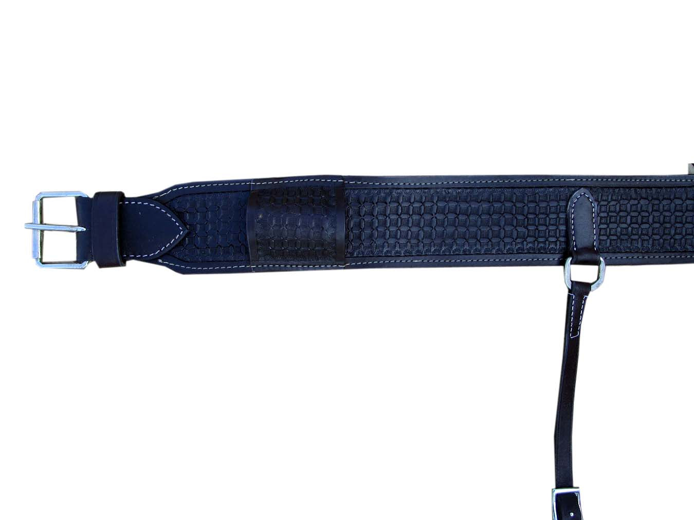 Leather Back Cinch Rear Cinch Dark Oil Western Horse Saddle Girth Tack