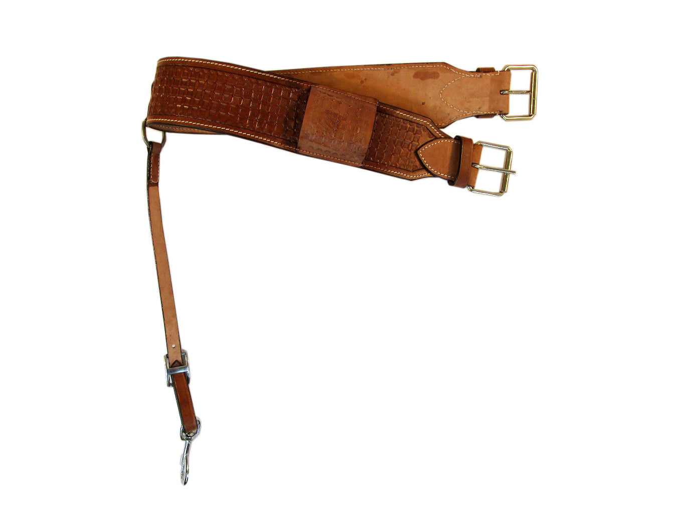 Western Saddle Back Cinch Rear Girth Hand Tooled Barrel Roping Ranch