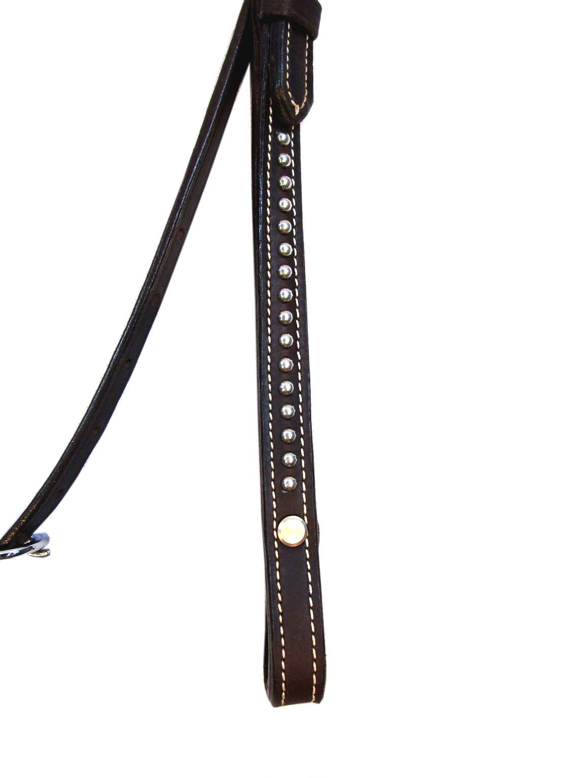 Silver Studded Headstall Barrel Racing Tack Set Trail Western Bridle