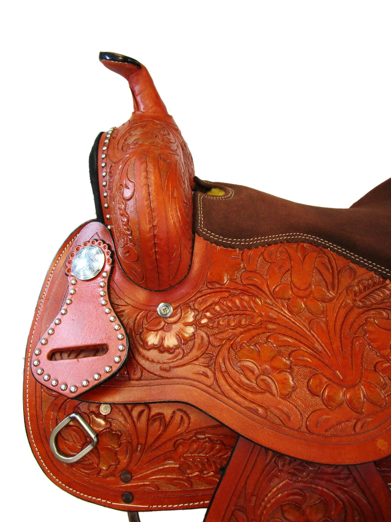 Western Saddle Barrel Racing Horse Trail Leather Tack Set 15 16 17 18 ...